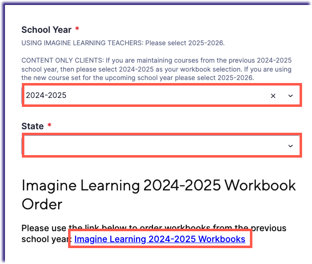 Ordering Elementary workbooks – IS